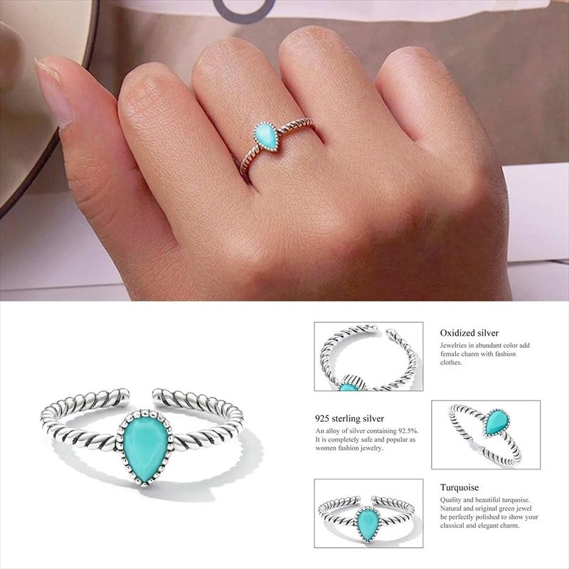 ハワイアンジュエリー 即納 ターコイズ ティアドロップ シルバー925 (S925) リング US7 [Tselection] : Hawaiian moon MAHEALANI - 通販 ...