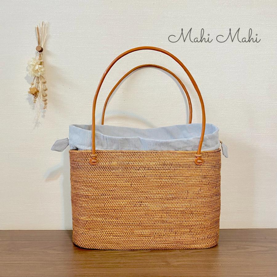 A4サイズも入る(40cm)♪アウトドアやピクニックにもぴったりなかごバッグ☆アタバッグ ハンドバッグ ハンドメイド :BIG:mahi-mahi - 通販 - Yahoo!ショッピング