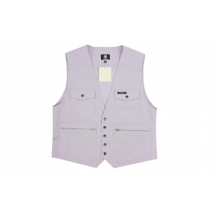 寅壱 作業着 作業服 寅一 春夏用 ベスト(8021-611)丸寅 8021シリーズ トップス(01)ベージュ コン グレー(12)ラベンダー 3L〜4L 鳶服 : 作業服 防寒 ...