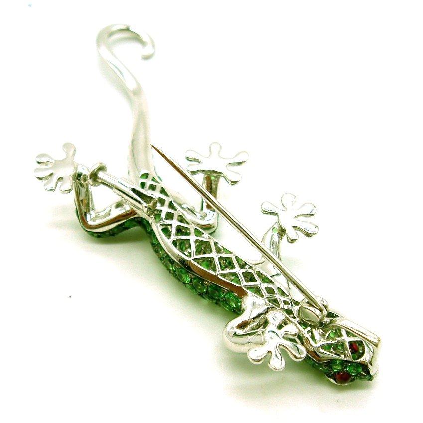 B181:K18WG グリーンガーネット ルビー ブローチ ペンダント : マホガニーホール Yahoo!店 - 通販 - Yahoo!ショッピング