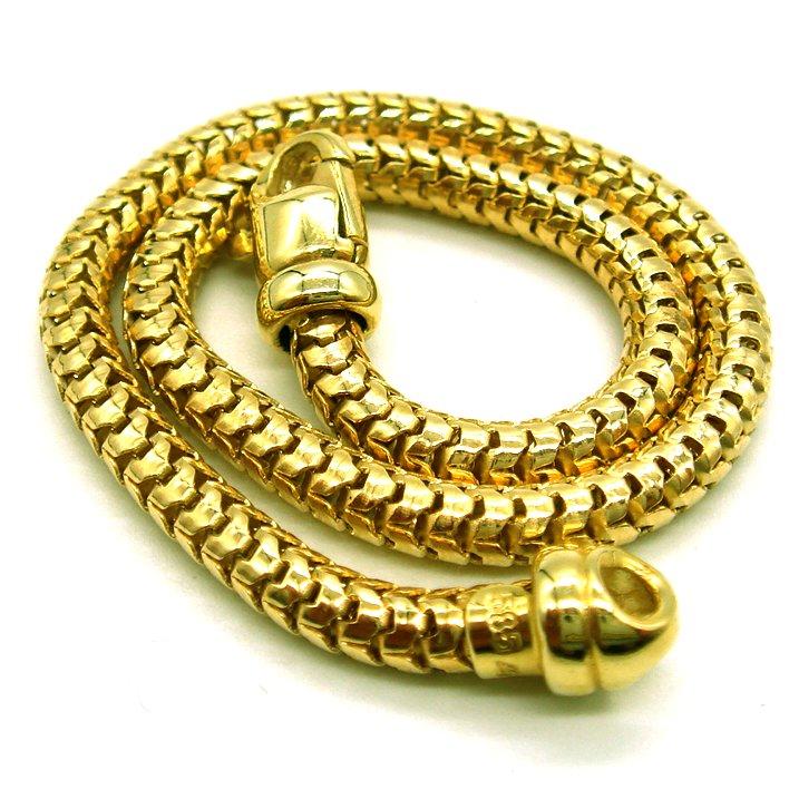 BR30:K14YG 地金 スネーク ブレスレット : br30 : マホガニーホール Yahoo!店 - 通販 - Yahoo!ショッピング