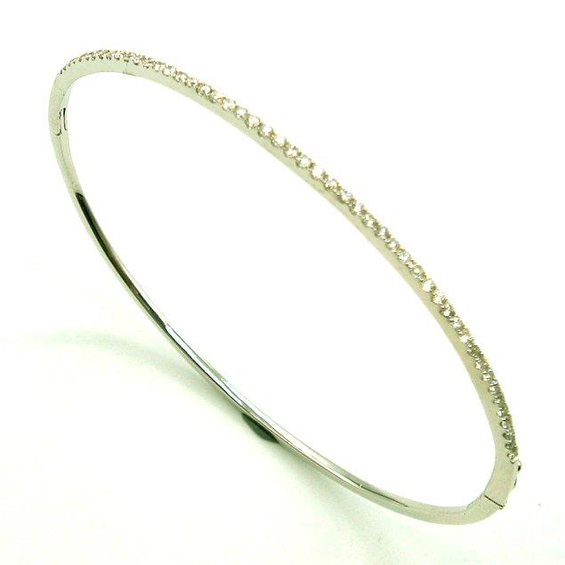 BR34:K18WG ダイヤ バングル : マホガニーホール Yahoo!店 - 通販 - Yahoo!ショッピング