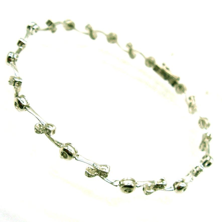 BR37:K18WG ダイヤ ブレスレット : マホガニーホール Yahoo!店 - 通販 - Yahoo!ショッピング