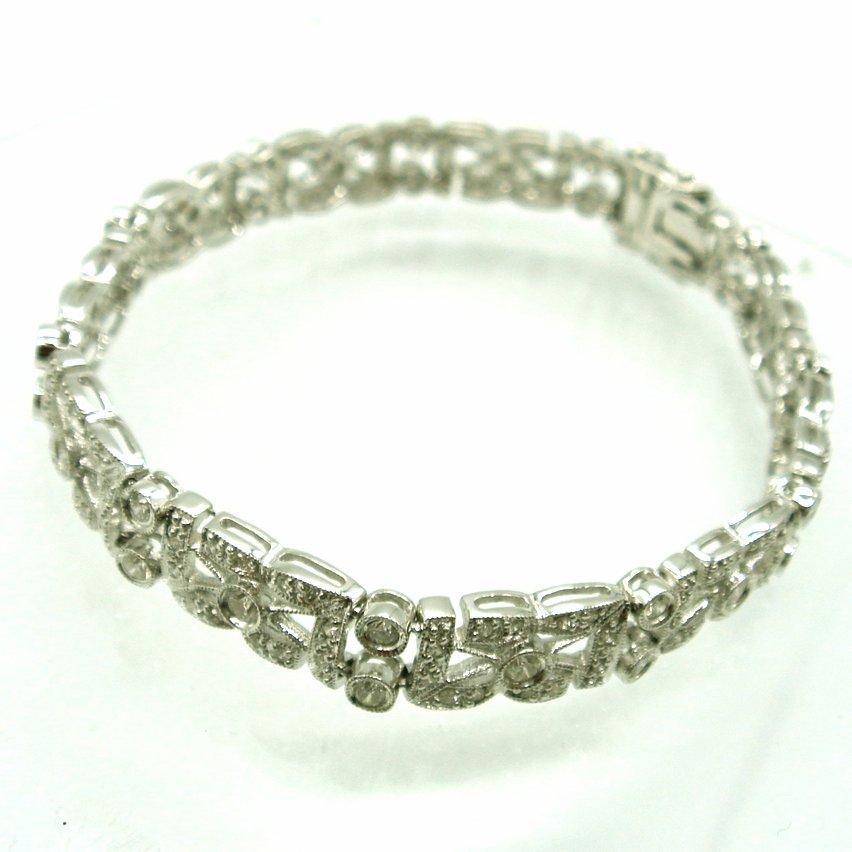 BR40:K18WG ダイヤ ブレスレット : マホガニーホール Yahoo!店 - 通販 - Yahoo!ショッピング