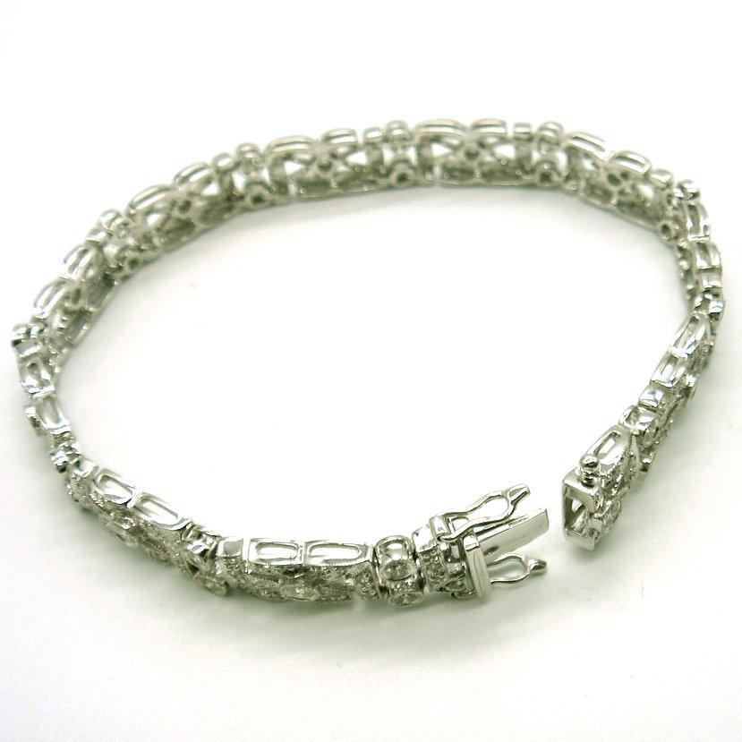 BR40:K18WG ダイヤ ブレスレット : マホガニーホール Yahoo!店 - 通販 - Yahoo!ショッピング