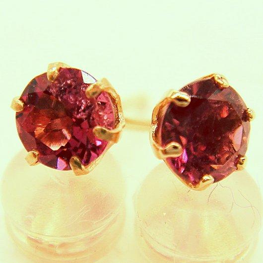 PC1602:K18PG ピンクトルマリン ピアス : マホガニーホール Yahoo!店 - 通販 - Yahoo!ショッピング