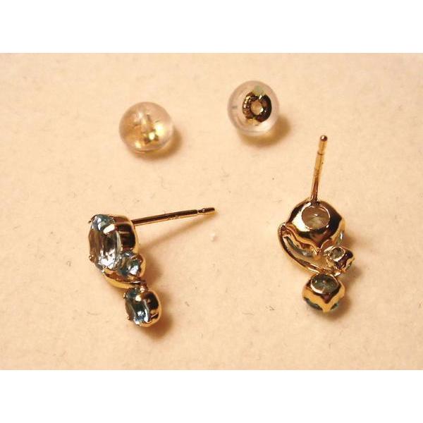 PC811:K18YG ブルートパーズ ピアス : マホガニーホール Yahoo!店 - 通販 - Yahoo!ショッピング