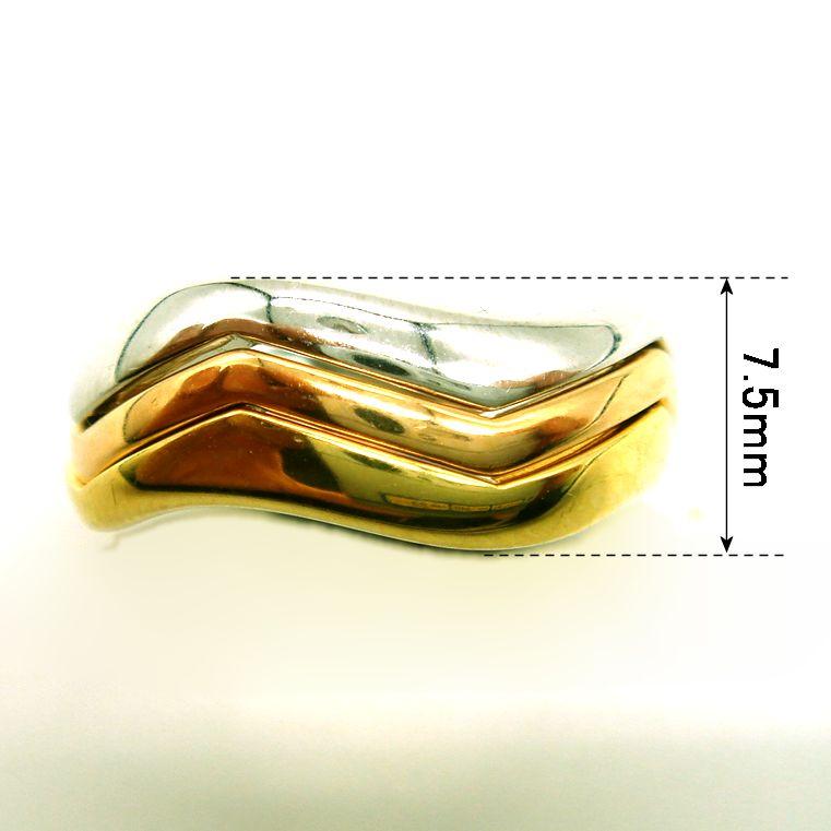 R1005:K18YG/PG/WG 地金 3本セット リング（#12） : マホガニーホール Yahoo!店 - 通販 - Yahoo!ショッピング