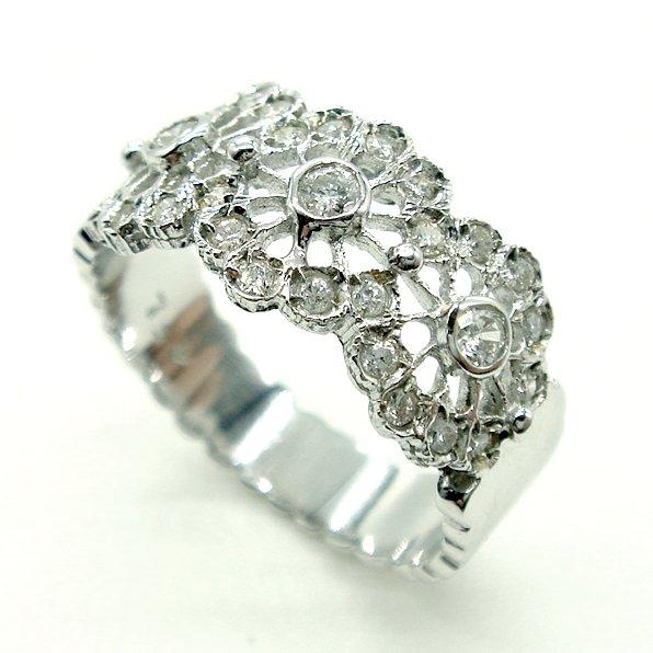 R921:K18WG ダイヤ リング (#13) : r921 : マホガニーホール Yahoo!店 - 通販 - Yahoo!ショッピング