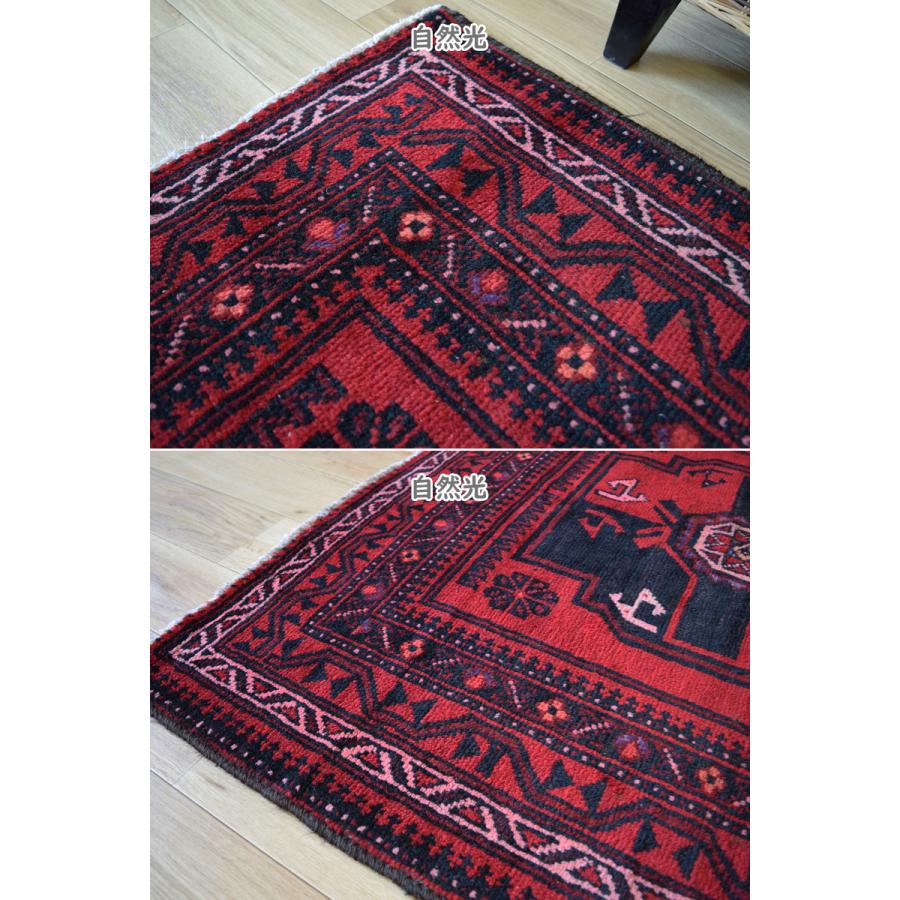 中古品 ペルシャ 部族絨毯 バルーチ 縦2.2m 横1.2m 2.6m2 〜3畳 213 x 120 cm No.Z153 ウール 手織り ラグ カーペット : 魔法のじゅうたん - 通販 ...