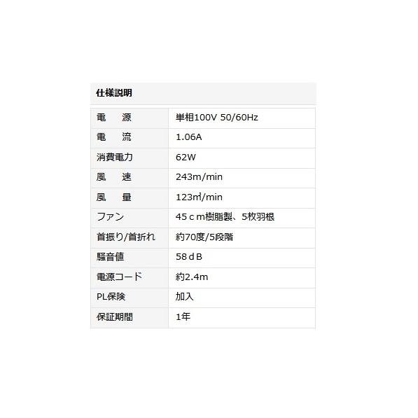 ナカトミ DCF-45V 工場扇 45cmDCモータースタンド扇 単相100V [♪] : まいどDIY - 通販 - Yahoo!ショッピング