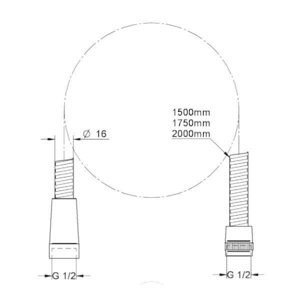 GROHE グローエ 2840900J シャワー＆シャワーシステム シャワーパーツ メタフレックスシャワーホース 1500mm クローム ...