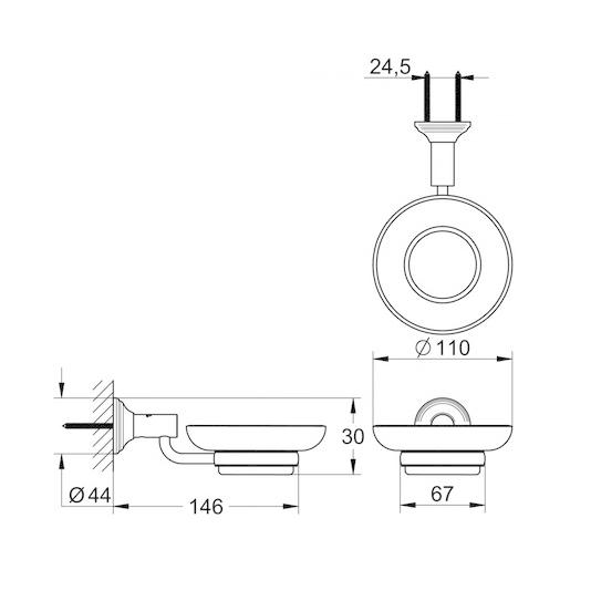 GROHE グローエ 40652001 アクセサリー エッセンシャルオーセンティック トレイホルダー [ ] : まいどDIY - 通販 ...