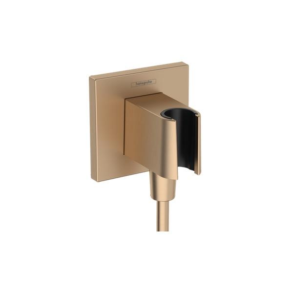 ハンスグローエ 26889140 FixFit E ホルダー付シャワー取出口 E(逆止弁付) ブラッシュドブロンズ 受注生産品 ♪§ ...