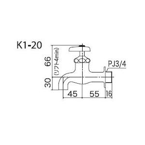 KVK 単水栓 KVK K1-20 単水栓 横水栓20 : まいどDIY - 通販 - Yahoo!ショッピング