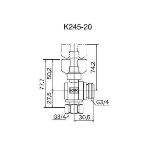 ボールバルブ KVK K245-20 単水栓 耐熱ボールバルブ :K245-20:まいどDIY - 通販 - Yahoo!ショッピング
