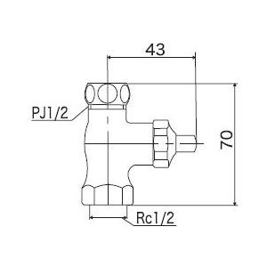 水栓金具 KVK K31A-P5 ストレート形止水栓 ドライバー式 固定こま : k31a-p5 : まいどDIY - 通販 - Yahoo!ショッピング