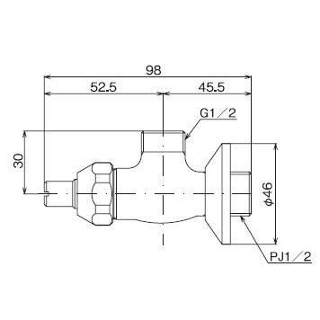KVK 水栓金具 KVK LK150B 吸気弁付万能止水栓 : まいどDIY - 通販 - Yahoo!ショッピング