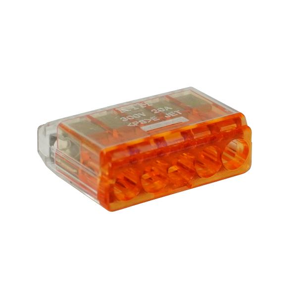 JAPPY JAPPY/ジャッピー QLX 5-JP-OCL 差込形電線コネクタ(クイックロック) 2点接触スプリング構造 クリアオレンジ 1箱50個入り : まいどDIY - 通販 ...