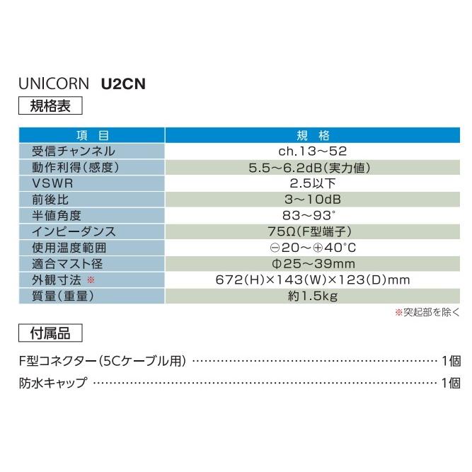 マスプロ マスプロ電工 U2CN(BB) 家庭用UHFアンテナ ユニコーン 標準型 屋外用 ブースター内蔵型 ブラックブロンズ [£] : まいどDIY - 通販 - Yahoo!ショッピング