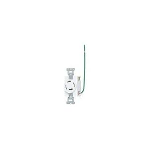 Panasonic 電設資材 パナソニック WF2330W1(発注単位：5) 接地2P30A引掛埋込コンセント 接地リード線付 ミルキー ...