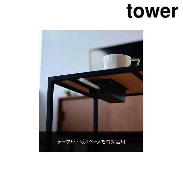 tower 山崎実業 4543 テーブル下ハンディモップ＆リモコンホルダー タワー ブラック : まいどDIY - 通販 - Yahoo!ショッピング