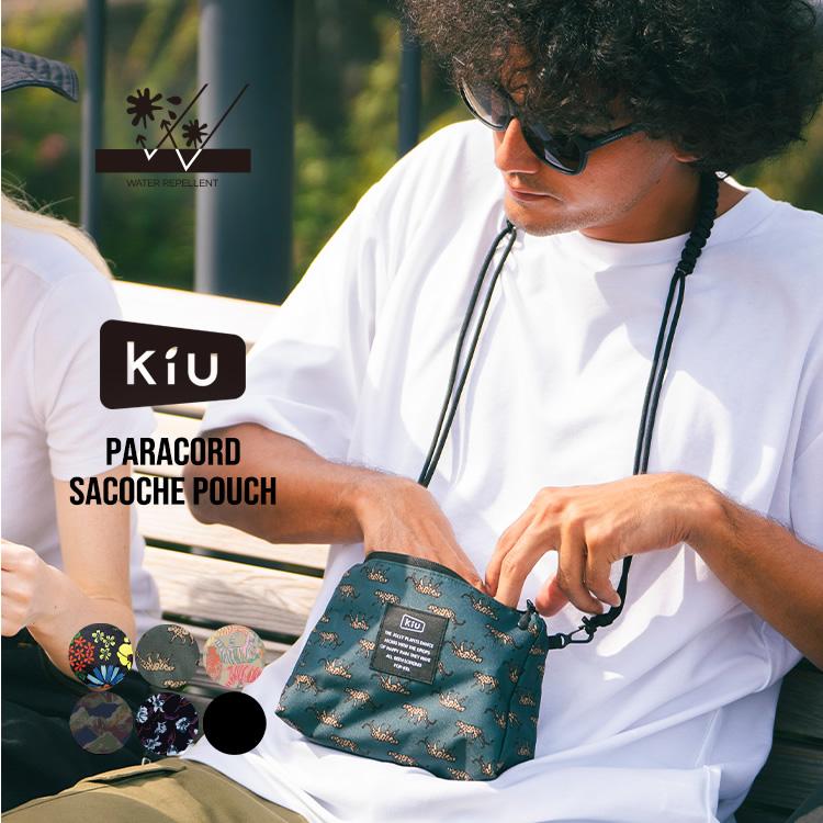 kiu キウ バッグ ショルダーバッグ パラコードサコッシュポーチ k362 レディース メンズ 撥水 防水 小さめ アウトドア 斜めがけ かっこいい 軽量 ブランド 黒 :078-623 ...
