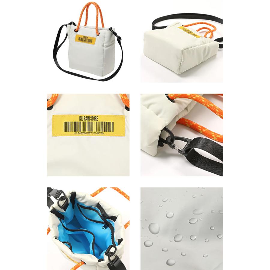 KiU kiu キウ バッグ ショルダーバッグ トートバッグ パフィートートバッグミニ レディース メンズ 撥水 軽量 小さめ 斜めがけ ブランド おしゃれ 黒 白 ブラック : MSS ...