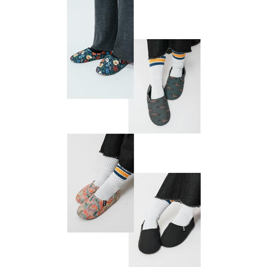 KiU kiu キウ スリッパ ルームシューズ リラックススライドシューズ K465 レディース メンズ 撥水 防水 トラベル 洗える 室内 携帯スリッパ かかと付き ブランド 黒 : MSS ...