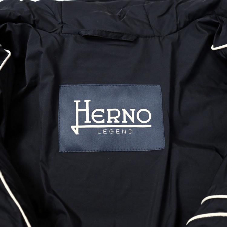 ヘルノ HERNO ダウンジャケット ダウンコート エスキモー メンズ アウター ミドル丈 フード付き ナイロン 軽量 大きいサイズ 暖かい ブランド 黒 ブラック : 242-035 ...