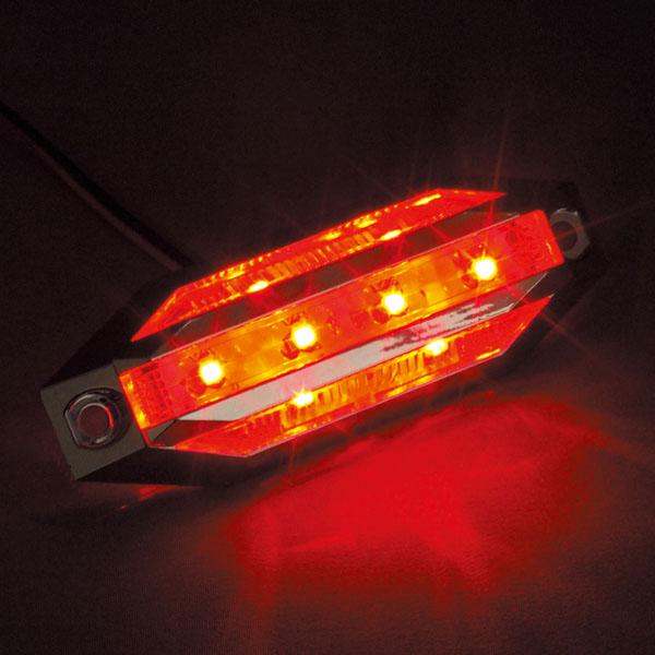 槌屋ヤック SLIM流星8LED車高灯 CE-223 レッド光/クリアレンズ 12/24V共用 トラック : maido21ヤフー店 - 通販 - Yahoo!ショッピング