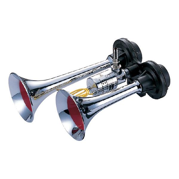 ジェットイノウエ ミニヤンキーホーン 24V 505802 JET INOUE(ジェットイノウエ) トラック ヤンキーホーン クロームメッキ ...