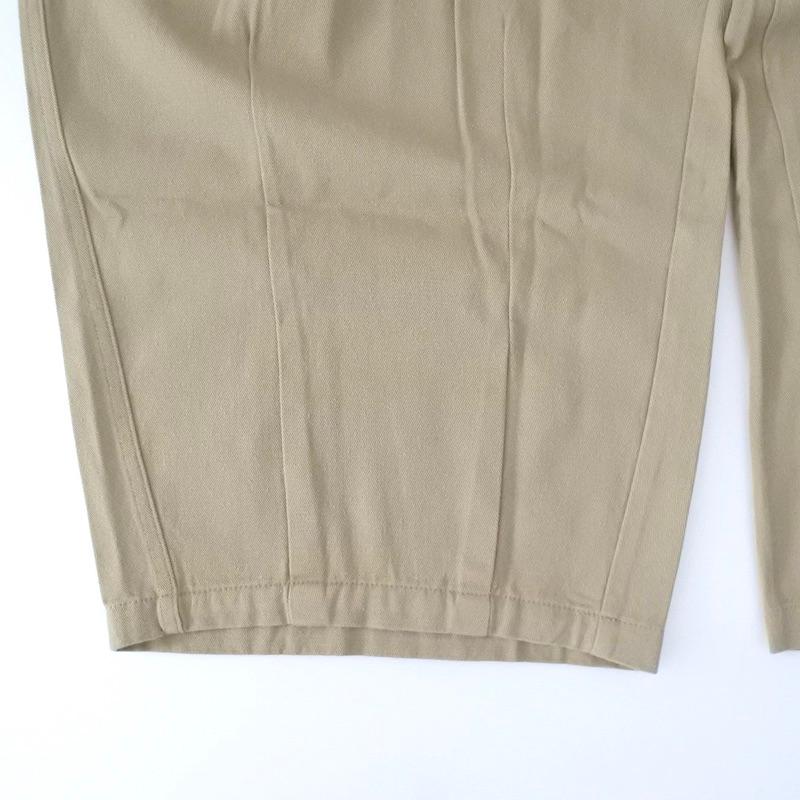 Lupilien ひざでる ワイド パンツ BEIGE ベージュ レディース ゆったり 大きめ シルエット ボトムス カジュアル ナチュラン : 靴下と眼鏡とポスター md store ...