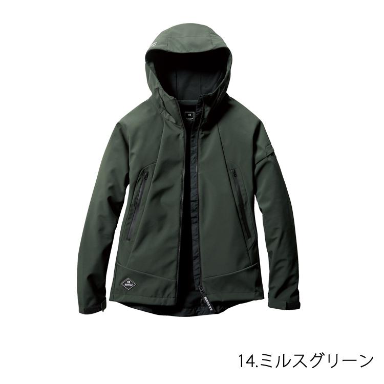 BURTLE バートル フーデッドジャケット ライトアウター 3190 撥水 保温 ストレッチ 男女兼用 秋冬 防寒 パーカー ジャンバー 前あき フード付き : uni-que - 通販 ...