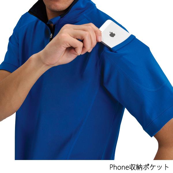 BURTLE 大きいサイズ 半袖ジップシャツ 415 作業着 ワークウェア バートル 男女兼用 スポーツ 消臭 吸汗速乾 ドライ ストレッチ ユニセックス アウトドア : uni-que ...