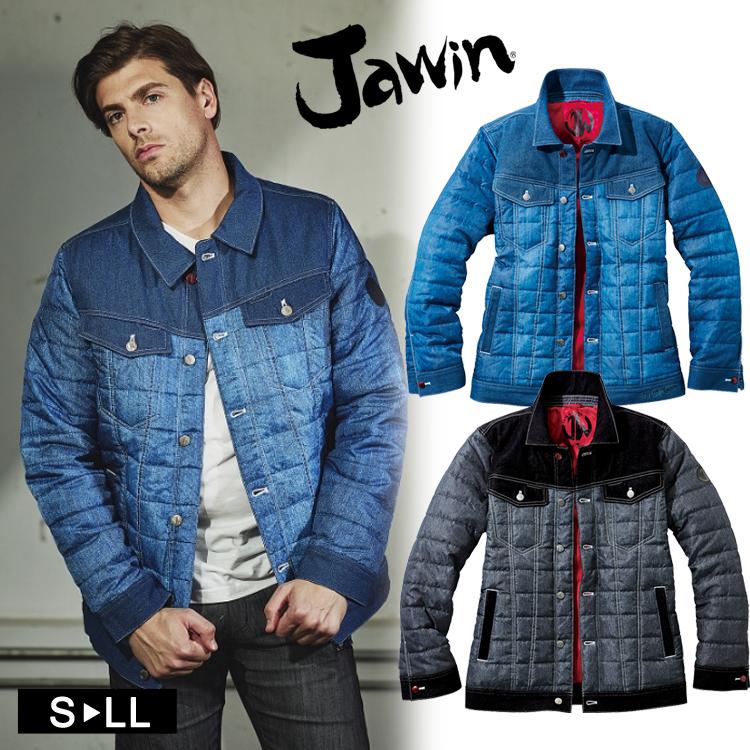 防寒ジャンパー アウター デニム カジュアル 秋冬 Jawin 58170 作業着 ワークジャケット 自重堂 ジャウィン おしゃれ かっこいい カジュアル : 58170 : uni-que ...