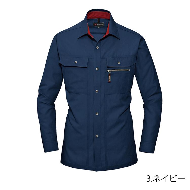 BURTLE 作業着 オールシーズン ワークウェア 長袖シャツ バートル 7033 長袖 作業服 かっこいい ブルゾン ワークシャツ クールタッチ トロピカル 制電 : uni-que ...