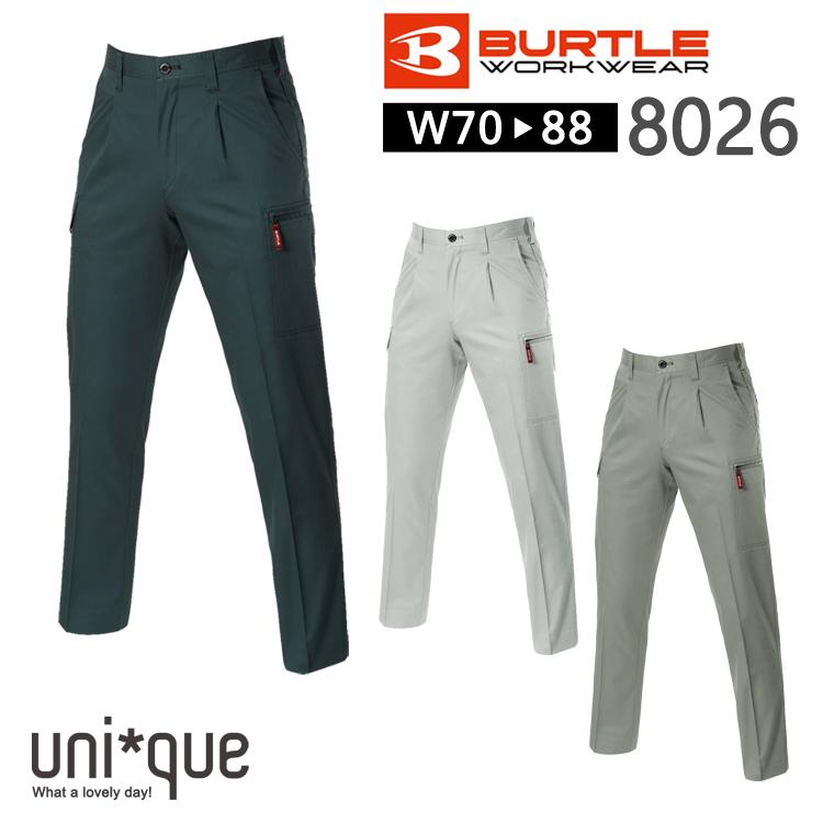 BURTLE 作業着 春夏 バートル ワンタックカーゴパンツ 8026 ワークウェア ワークパンツ ストリート かっこいい 作業服 おしゃれ カジュアル アウトドア : uni-que ...