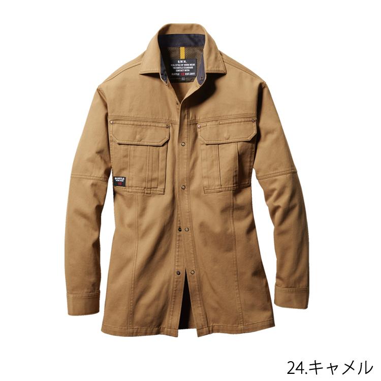 BURTLE 作業着 春夏 ワークウェア 長袖シャツ バートル 8093 カジュアル ワークシャツ かっこいい おしゃれ 作業服 コットン 綿100% 防縮 : uni-que - 通販 ...