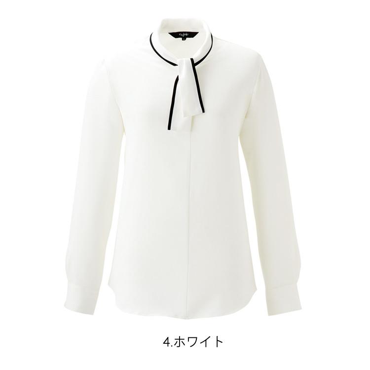 ジョア アンジョア レディース 時短 長袖 ボウタイ ブラウス ジョア アンジョア レディース 時短 長袖 ボウタイ ブラウス