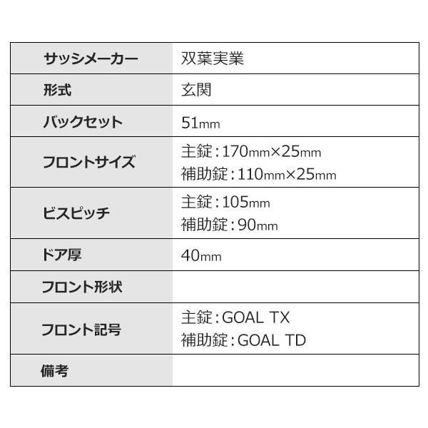 GOAL,ゴール TX,TD 特殊錠 GB-66 鍵 交換 : 鍵の卸売りセンターYahoo!店 - 通販 - Yahoo!ショッピング