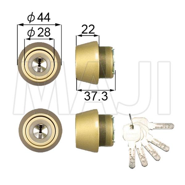 2個同一 QDC17-QDC18-QDC19 プレナスII断熱タイプ シリンダーセット JNシリンダー ドア厚40mm用 標準キー5本付き LIXIL（リクシル）TOSTEM（トステム ...