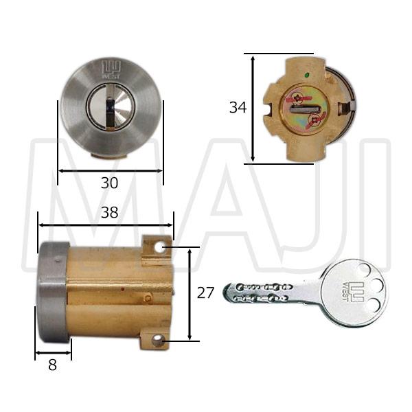 WEST,ウエスト 10PGF,10DAF 鍵交換用 MIWA PGF(PA,DA) 2個同一シリンダー 鍵 交換 : 鍵の卸売りセンターYahoo!店 - 通販 - Yahoo!ショッピング