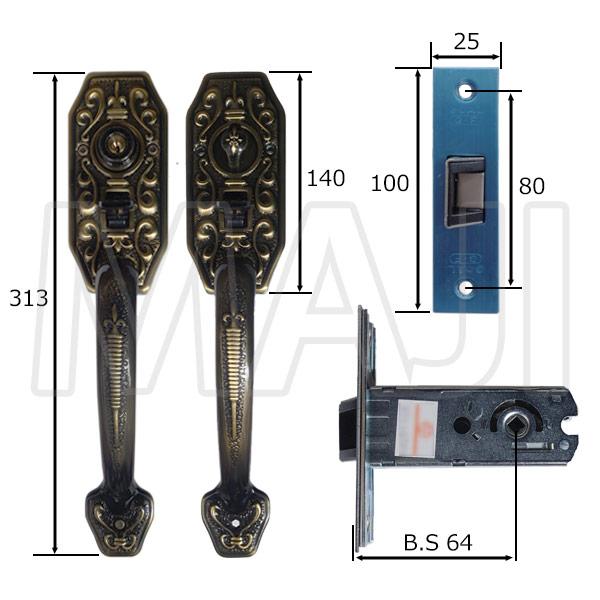 GOAL GF サムラッチ錠 YKK HH-K-10735 鍵 交換 : 鍵の卸売りセンターYahoo!店 - 通販 - Yahoo!ショッピング