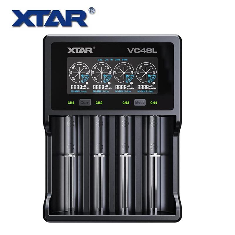 XTAR VC4SL USB充電器 QC3.0最大3Ax1 電圧段階 電電流量 充電容量 内部抵抗値を表示 充電池の容量測定 長期保管準備機能 Li-ion Ni-MH対応 エクスター ...