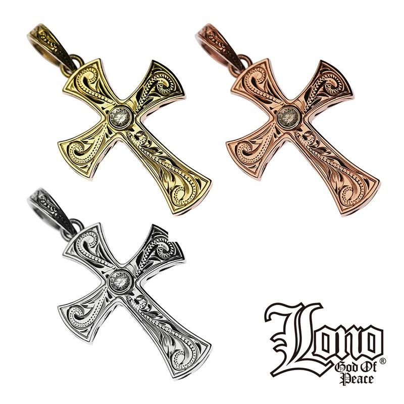 Lono（ロノ） クロス ペンダントトップ PC028A スクロール 波 ハワイアンジュエリー(トップのみ) 14K ゴールド 男女兼用 ...
