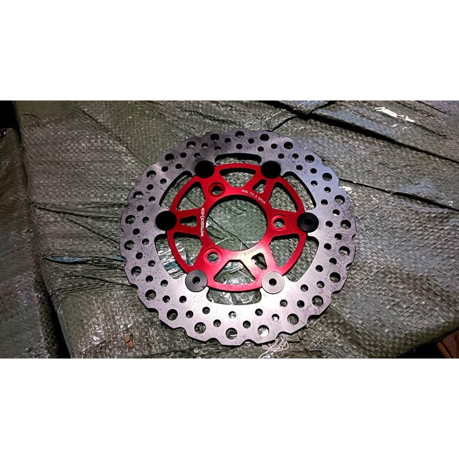 MOTOSICA 新品 ウェィブディスク 赤/黒 NSR50 XR50 NS-1 XR100 NSR80 AC10 HC06 BA-AD14 BC-HD13 AC12 エイプ50 エイプ100 ...