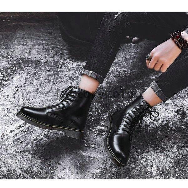 2025新発売!マーチン ブーツ メンズ チャッカブーツ 本革 ハイカットブーツ 紳士靴 外羽根 8ホール エンジニアブーツ 厚底ブーツ 衝撃 ...