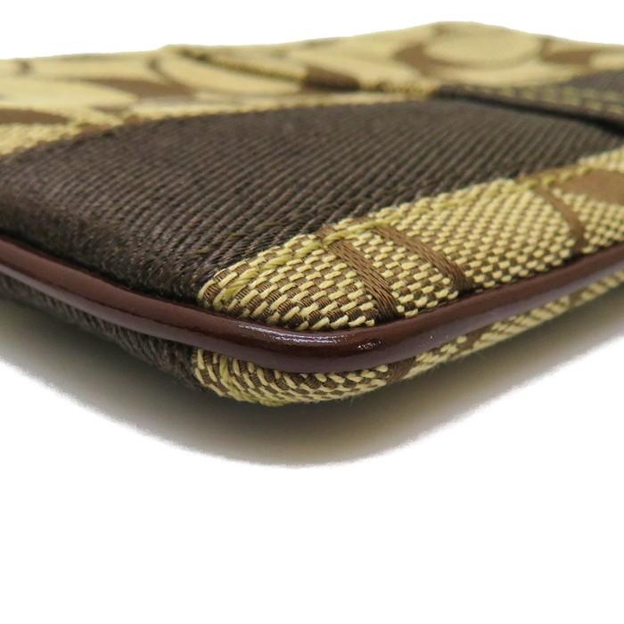 COACH COACH/コーチ L0649-40028 アクセサリーポーチ 小物入れ ポーチ キャンバス/レザー ブラウン レディース ...