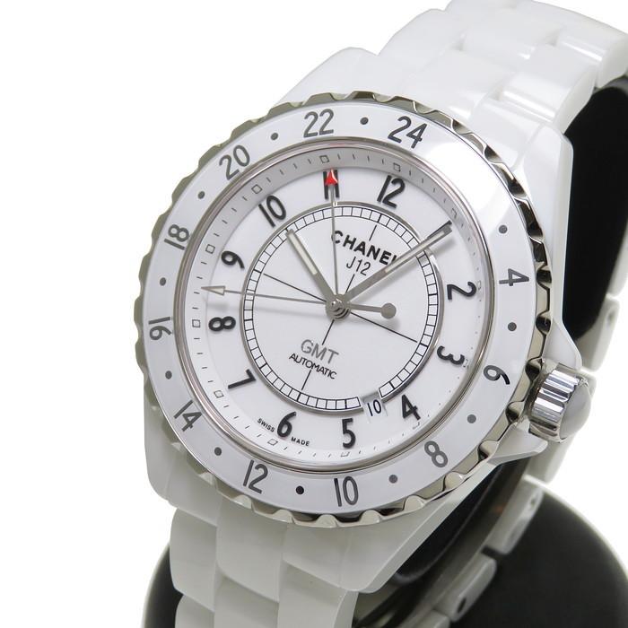 CHANEL（シャネル） J12 H2126 GMT ※ベゼル新品交換 腕時計 ホワイトセラミック 自動巻き/オートマ ホワイト メンズ ...